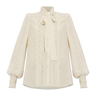 Valentino Garavani Seidenhemd - - Blouses & Shirts - Damen - Beige - XS