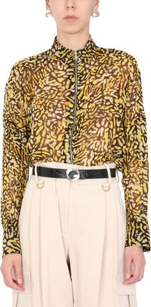 Givenchy Animal Print Silk Shirt - Yellow