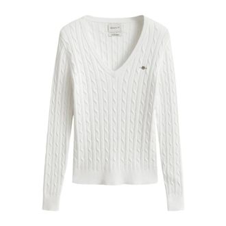 GANT Femme, Pulls, Blanc, Taille: 42 FR Pull ras du cou
