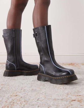 Dr. Martens Dr. Martens - Buzz - Hohe Stiefel in Schwarz mit farblich abgesetzten Bes&auml;tzen