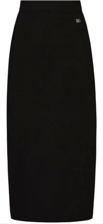 Dolce & Gabbana Femme, Jupes, Noir, Taille: 38 FR Jupe Midi
