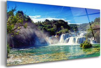 Tulup Tableau sur verre - 140 x 70 cm - Tableau mural d&eacute;coratif - Verre D&eacute;corative - Paysage Panoramique