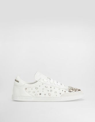 Dolce & Gabbana Calfskin Saint Tropez Light Sneakers - Frau Sneakers Cream 39