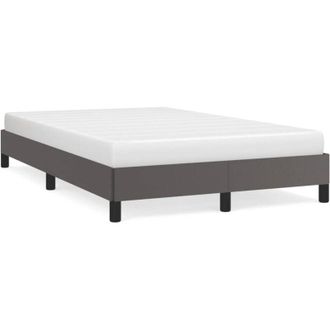 vidaXL Bettgestell ohne Matratze Grau 120x190 cm Kunstleder vidaXL