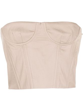 Rokh haut corset en coton - Marron