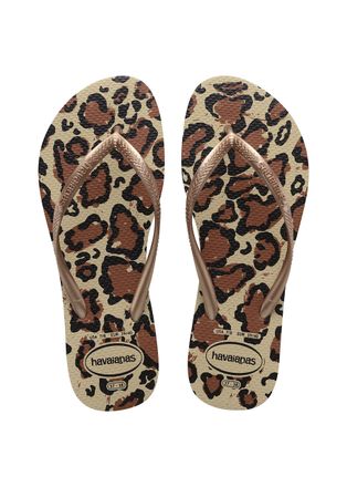Havaianas Damen Slim Animals Flip flops, Sandgrau / Roségold 37/38 EU