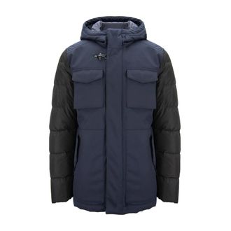 Fay Herrenjacke mit Druckkn&ouml;pfen und Rei&szlig;verschluss - - Jackets - Herren - Blau - XL