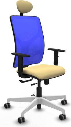 Piqueras y Crespo Stuhl f&uuml;r die Arbeit zu Hause, mit 1D-Armen, h&ouml;henverstellbare Lendenwirbelst&uuml;tze und festes Kopfteil, ausgestattet mit Syncro/Traslack und Schneidesc