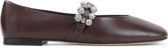 Roger Vivier Femme, Chaussures, Brun, Taille: 38 1/2 EU Ballerine Mini Flowers Strass