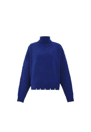 Faina Rollkragenpullover Damen K&Ouml;NIGSBLAU