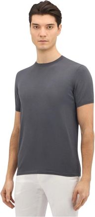 Brooks Brothers Homme, Pulls, Gris, Taille: M Pull &agrave; Manches Courtes en Coton Mako