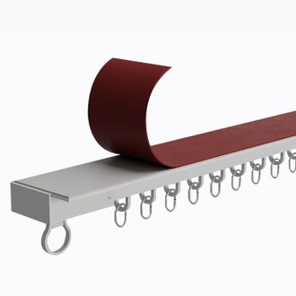 Generic Selbstklebende Vorhangschiene Decken Wandmontage Vorhangschiene Ohne Bohren mit Rollen und Endkappen for Raumteiler Schrank Wohnmobil Badezimmer(White