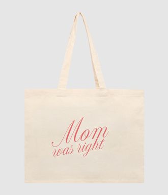 Lulli Tote bag Lulli Coton Mom Was Right Ecru