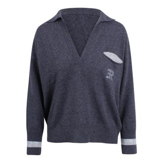 Ermanno Scervino Wollpullover mit Kragen - - Knitwear - Damen - Grau - 2XS