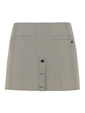 Courr&egrave;ges Mini Jupe - Beige