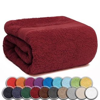 NatureMark SAUNATUCH/Badetuch - Premium Qualität 80x200cm - Sauna-Handtuch 100% Baumwolle - Farbe: Rouge Bordeaux