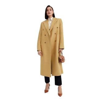 Loulou Studio Femme, Manteaux, Beige, Taille: 38 FR Temo Manteau Crois&eacute;