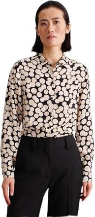 Seidensticker Chemisier à Manches Longues Coupe Droite Blouse, Noir, 44 Femme