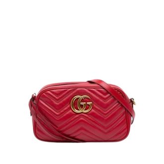 Gucci Sac bandouli&egrave;re matelass&eacute; vintage Pre-owned - Femme - Pre-owned - Rouge - Taille: ONE Size