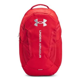 Under Armour Hustle 6.0 Sac &agrave; dos unisexe pour adulte, (600) Rouge/Rouge/Argent M&eacute;tallique, One Size, Hustle 6.0 Sac &agrave; dos
