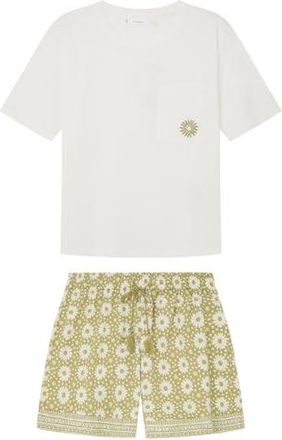 Women'secret Pyjama Court Weekly Sunshine Ensemble de Pijama, CRÈME, S Femme