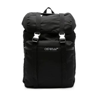 Off-white Homme, Sacs, Noir, Taille: ONE Size Outdoor Nylon Backpack