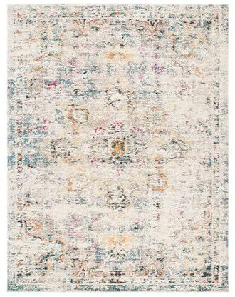 Safavieh Distressed Teppich f&uuml;r Wohnzimmer, Esszimmer, Schlafzimmer - Madison Collection, Kurzer Flor, Grau und Gold, 244 X 305 cm
