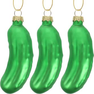 Valiclud Wohnkultur Weihnachtsschmuck Weihnachtsgurke Ornamente Christbaumschmuck Mundgeblasenes Baumschmuck Gurke Gurke H?ngende Ornamente (3) Gurke Weihnacht