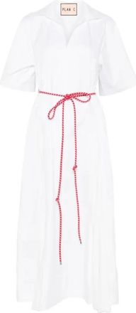 Plan C Plan C, Femme, Robes, Blanc, Taille: 42 FR Abito