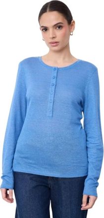 Notshy Femme, Tops, Bleu, Taille: 38 FR Long Sleeve Sweater