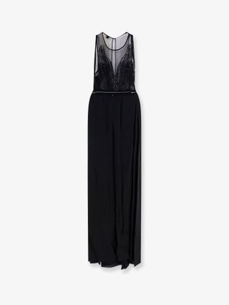 Elisabetta Franchi Womens Dress Red Carpet Black Viscose