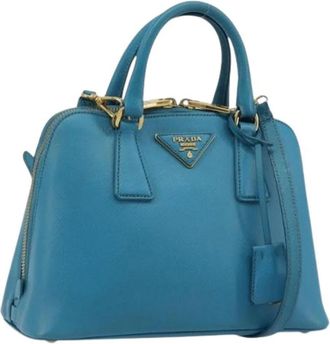Prada Sac &agrave; main vintage en cuir pr&eacute;-poss&eacute;d&eacute; - Femme - Pre-owned - Bleu - Taille: ONE Size