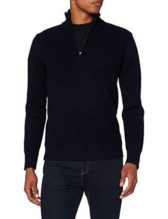 Schott NYC Homme Pllance2 Pull Sweater, Navy, XL EU