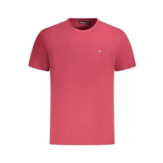 Napapijri Rotes Baumwoll Herren T-Shirt - - Tops - Herren - Rot - S