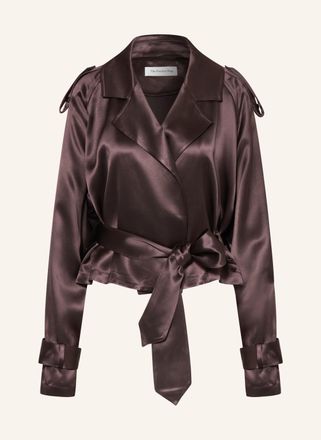 Frankie Shop Wickelbluse Simona Aus Satin braun