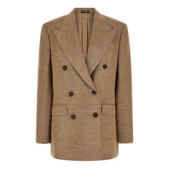 Dolce & Gabbana Zweireihiger Blazer - - Jackets - Damen - Braun - S