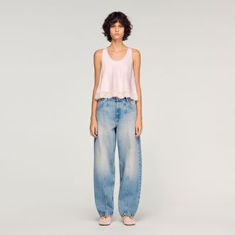 Sandro Jean barrel d&eacute;lav&eacute;