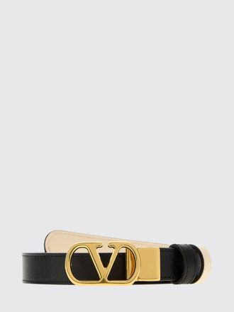 Valentino Garavani Ceinture en cuir de veau avec boucle VLogo Signature