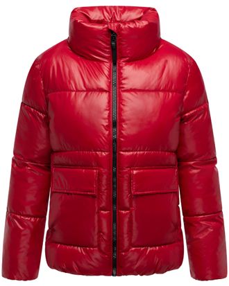 Navahoo Damen Winterjacke warme Steppjacke mit hohem Stehkragen Eispracht 14 Deep Red Gr. M