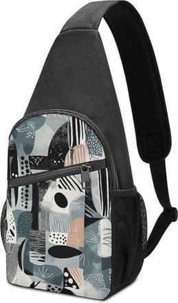 Generic Mode Sacoche Homme Bandouliere Texture riche Sac De Poitrine Casual,Durable Sac à Poitrine pour Homme Voyage école