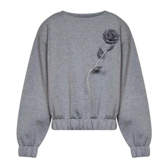 Giuseppe Di Morabito Sweatshirt mit Rose - - Sweatshirts & Hoodies - Damen - Grau - S