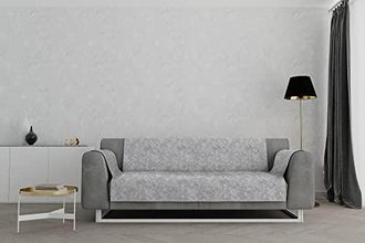 Italian Bed Linen Glamour rutschfest Sofa Abdeckung, Hell grau, 3 Plätze