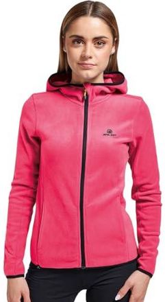 ATHL DPT. Veste polaire sportive pour femme avec col montant ou capuche dans des couleurs tendance pour les activit&eacute;s de plein air, Capuche rose, XL