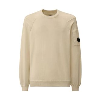 C.P. Company Cotton Sea Island Rundhalsausschnitt Linsenstrick - - Sweatshirts & Hoodies - Herren - Beige - XL
