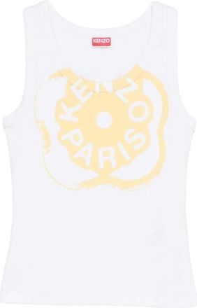 Kenzo Femme, Tops, Blanc, Taille: 40 FR Boke Flower 2.0 Rib Tank Top