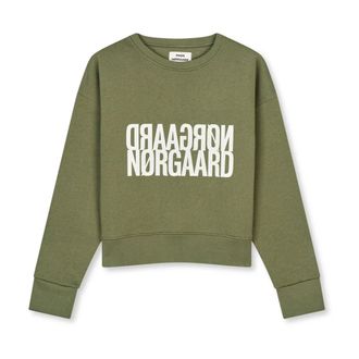 Mads Norgaard Femme, Sweatshirts et sweats à capuche, Vert, Taille: 48 FR Collier Trèfle à Quatre Feuilles