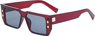 Generic Lunettes de soleil tendance 2025 à monture carrée pour hommes et femmes, décoration de plage en plein air (couleur : F, taille : 1)