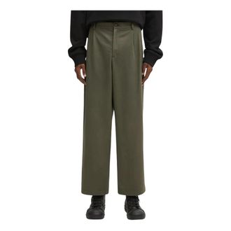 Maison Kitsun&eacute; Relaxed Pleated Pants - - Trousers - Herren - Gr&uuml;n - XS