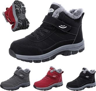 Generic Bottes de neige imperm&eacute;ables pour homme - Bottes de marche dhiver imperm&eacute;ables avec doublure en fausse fourrure antid&eacute;rapante - Bottines de randonn&eacute;e 