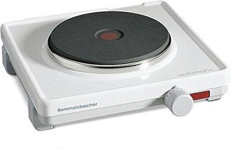 Rommelsbacher Automatik Einzelkochplatte AK 1580 - Gehäuse feueremailliert, weiß, Gussheizplatte 145 mm - 1500 Watt